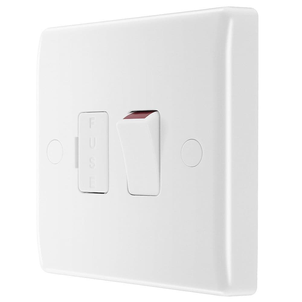 BG 13A Fused Switched Connection Unit with Flex Outlet WHITE