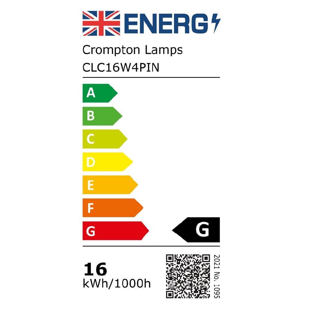 Crompton 16w 4 Pin GR10Q White Compact Fluorescent Light Bulb