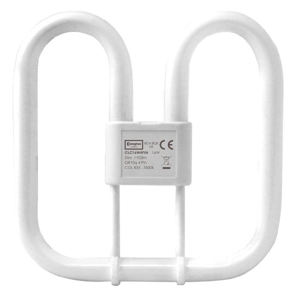 Crompton 16w 4 Pin GR10Q White Compact Fluorescent Light Bulb