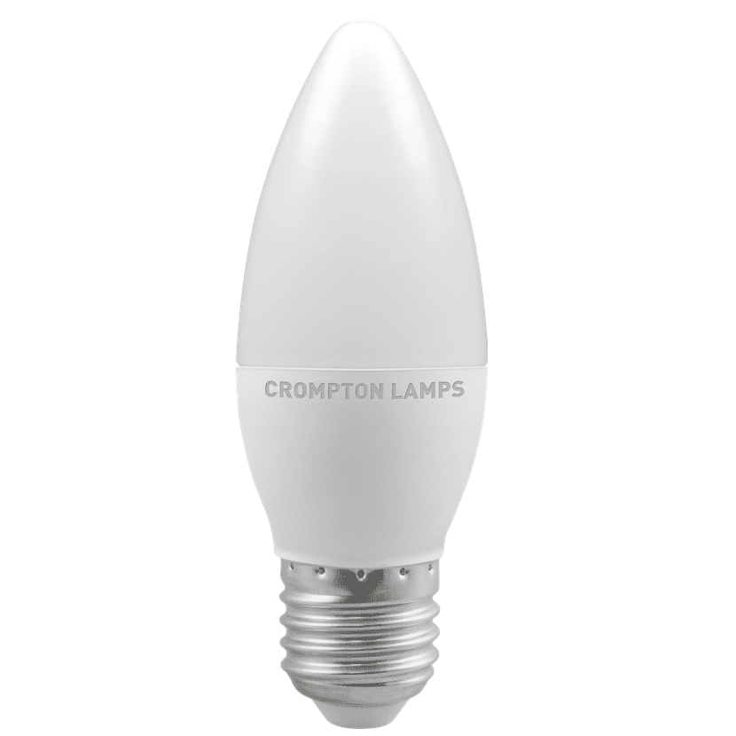 Crompton 5 5w 40w ES Candle Opal Warm White LED Light Bulb