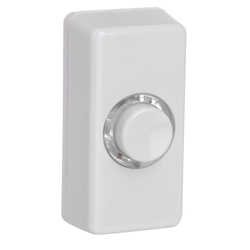 Eterna Illuminated Wired Surface Mounted Bell Push WHITE or BLACK