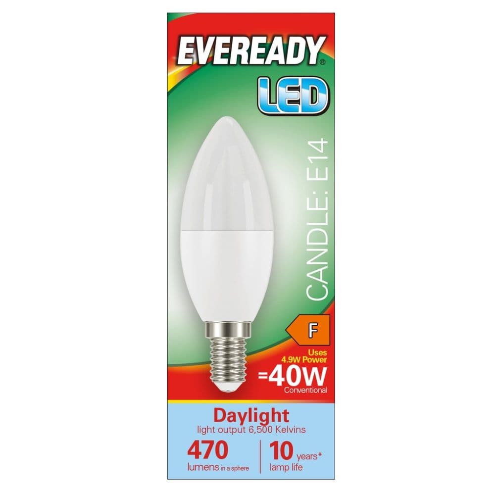 Eveready 5 2W 40W SES Candle Opal Daylight LED Light Bulb