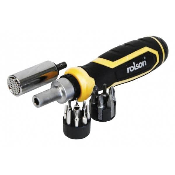 Rolson 17 in 1 Ratchet Screwdriver with Universal Socket