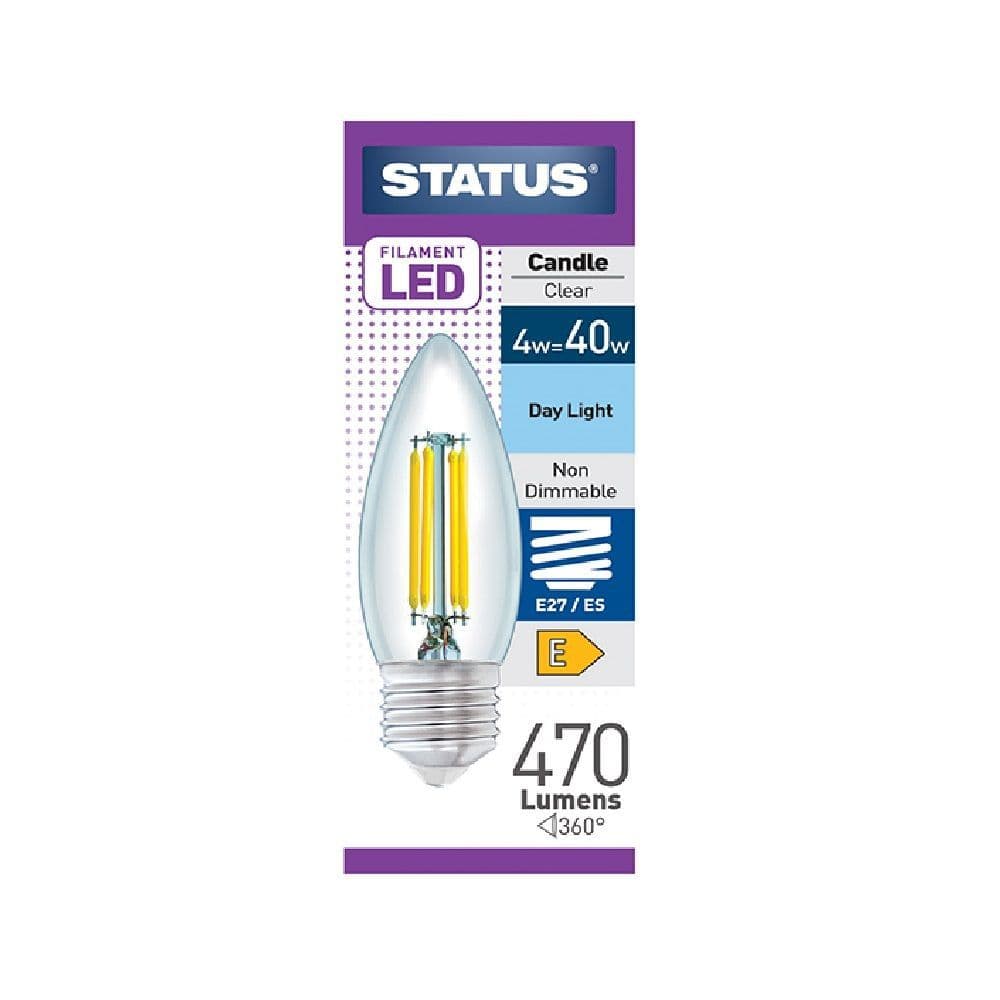 Status 4w 40w ES Candle Filament LED DAYLIGHT
