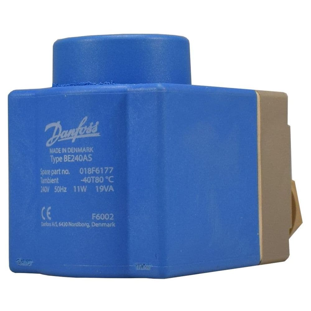 Danfoss Solenoid Coil 240v 50Hz 10w Terminal Box 018F6177 / 018F6702