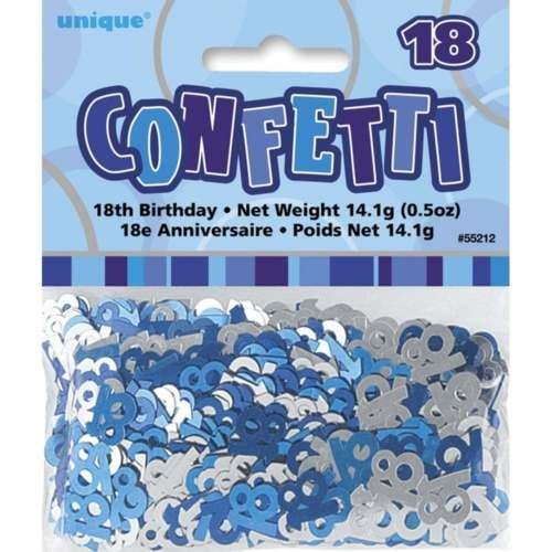 Blue Glitz 18th Birthday Confetti - 14 1g Pack