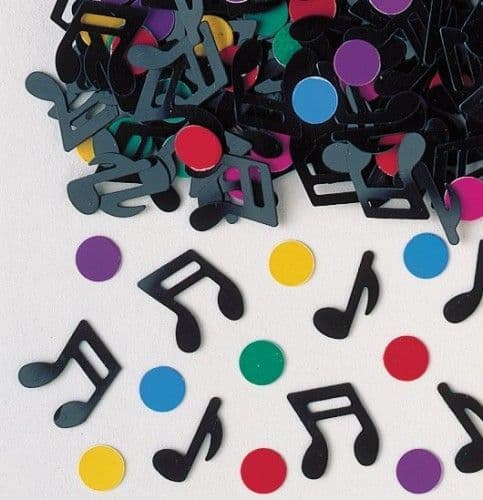 Music Notes Bright Confetti