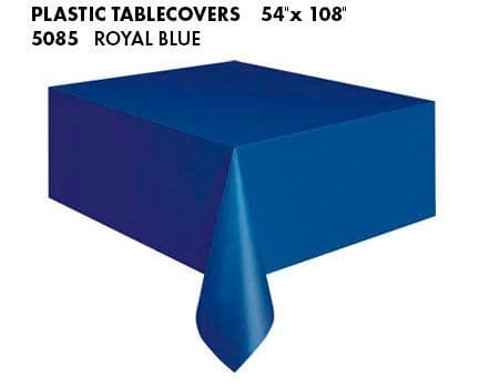 Royal Blue Plastic Tablecloth