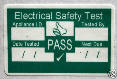 1000 PAT Test Pass Labels & 50 Free Fail Labels Standard or Customised ...