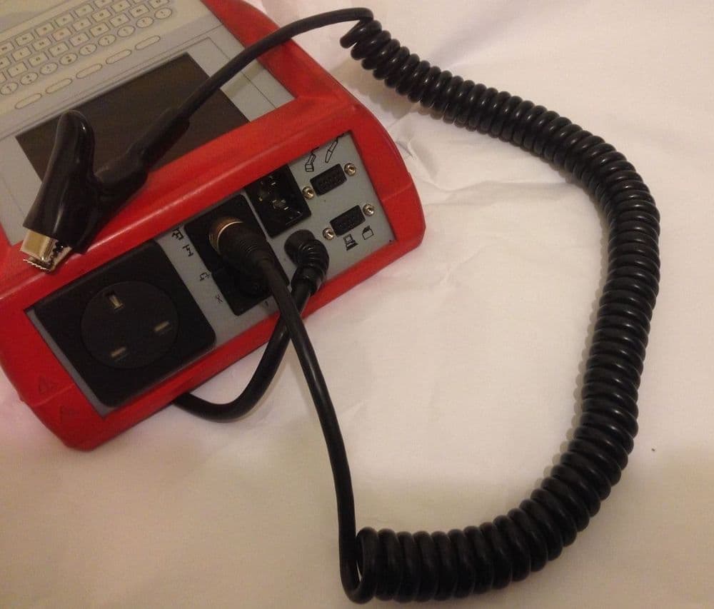 Coiled Earth Bond Lead for PAT Testers Extends to 3 metres long Heavy Duty