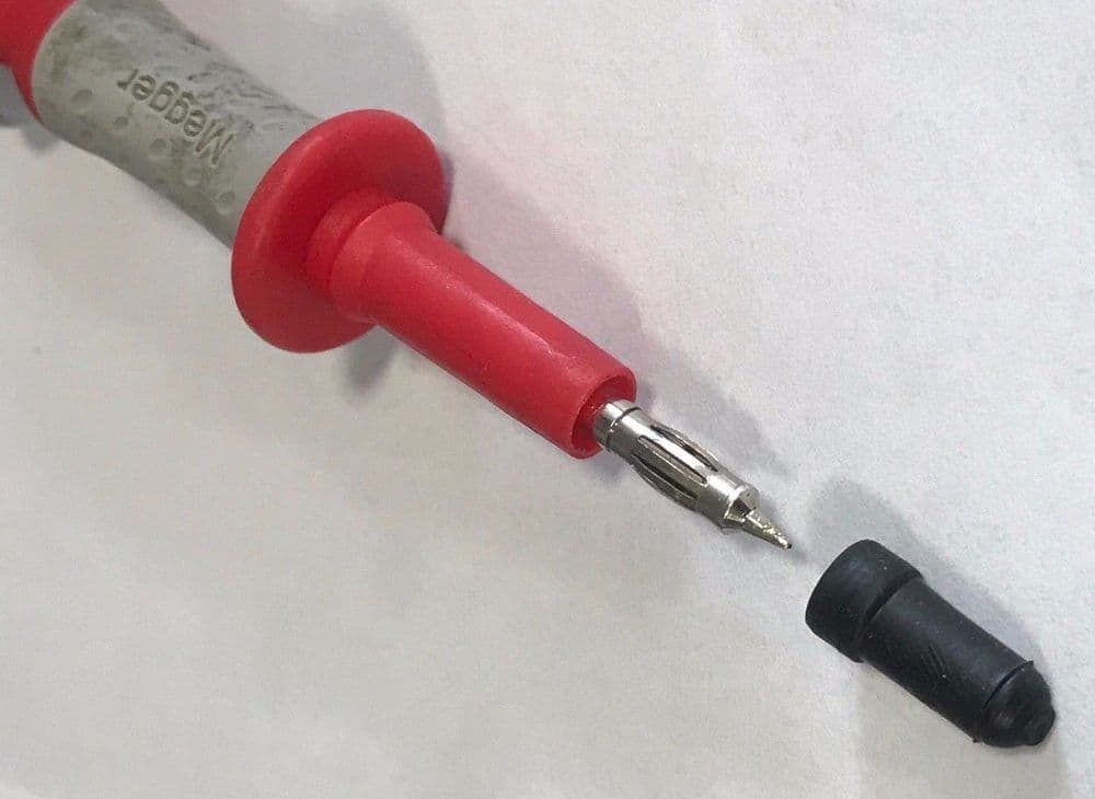GS38 Electrician Test Probe x3 Tip Shrouds Caps Covers Fits Fluke Megger