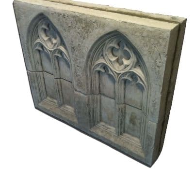 Garden folly double full Gothic wall panel
