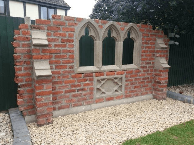 Garden folly Gothic Chapel window triple