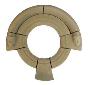 Gothic round hooded window