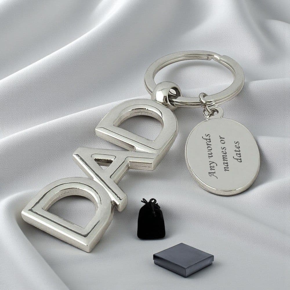 Dad Key Ring with Engraving | Charming Engraving