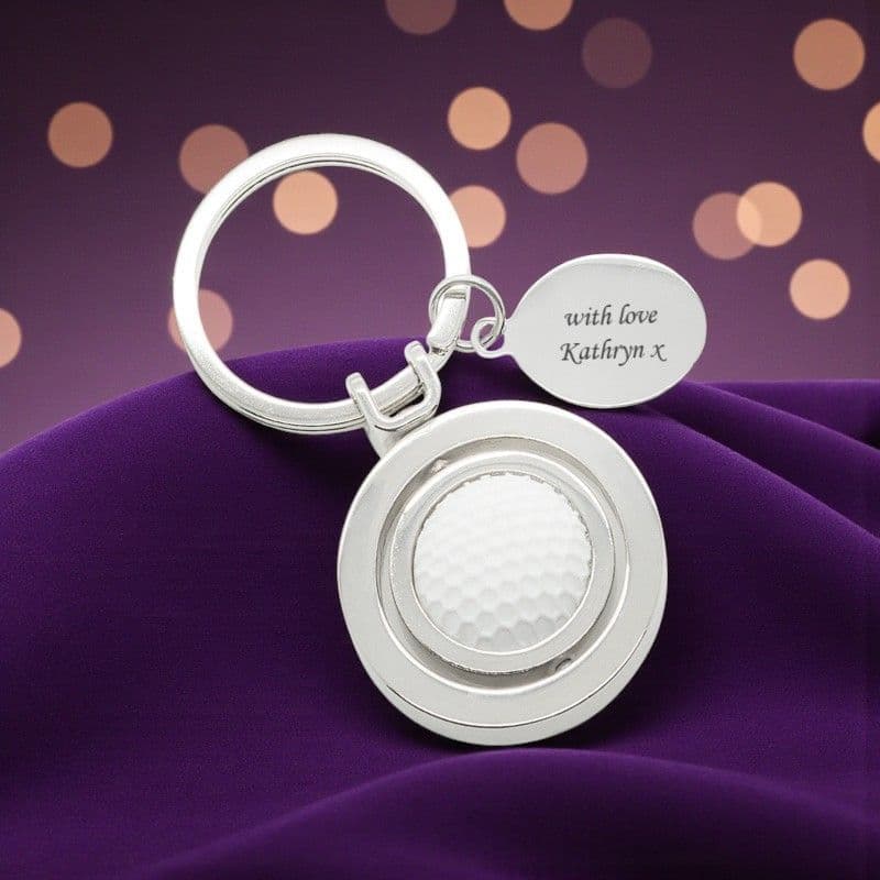 Golf Ball Key Ring with Engraving | Charming Engraving