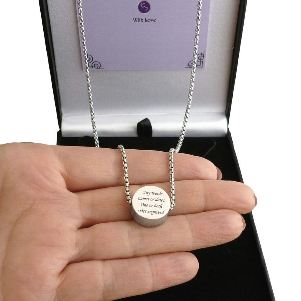 Personalised European Necklace for Men or Boys, Free Engraving ...