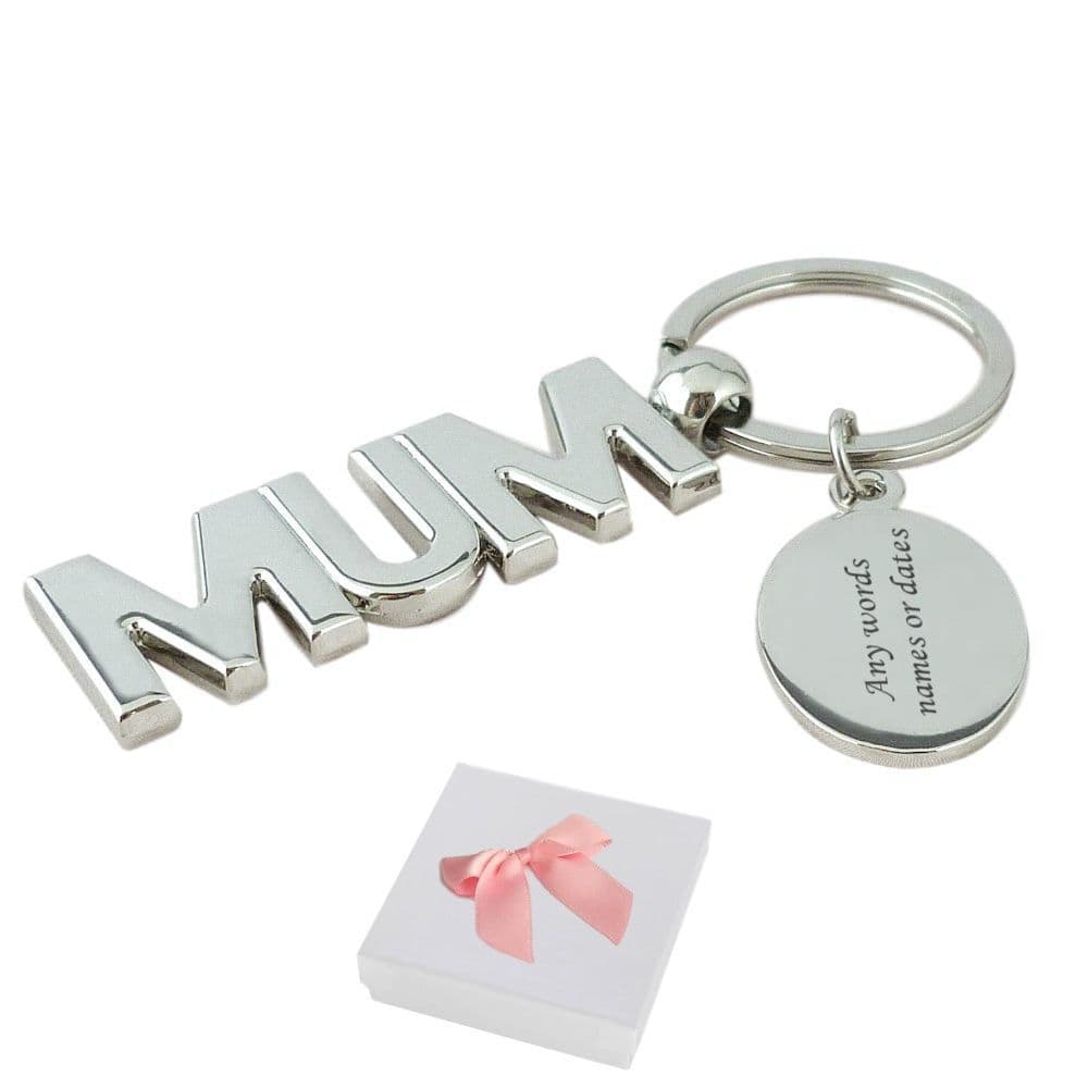 Personalised Mum Keyring with Engraving | Charming Engraving
