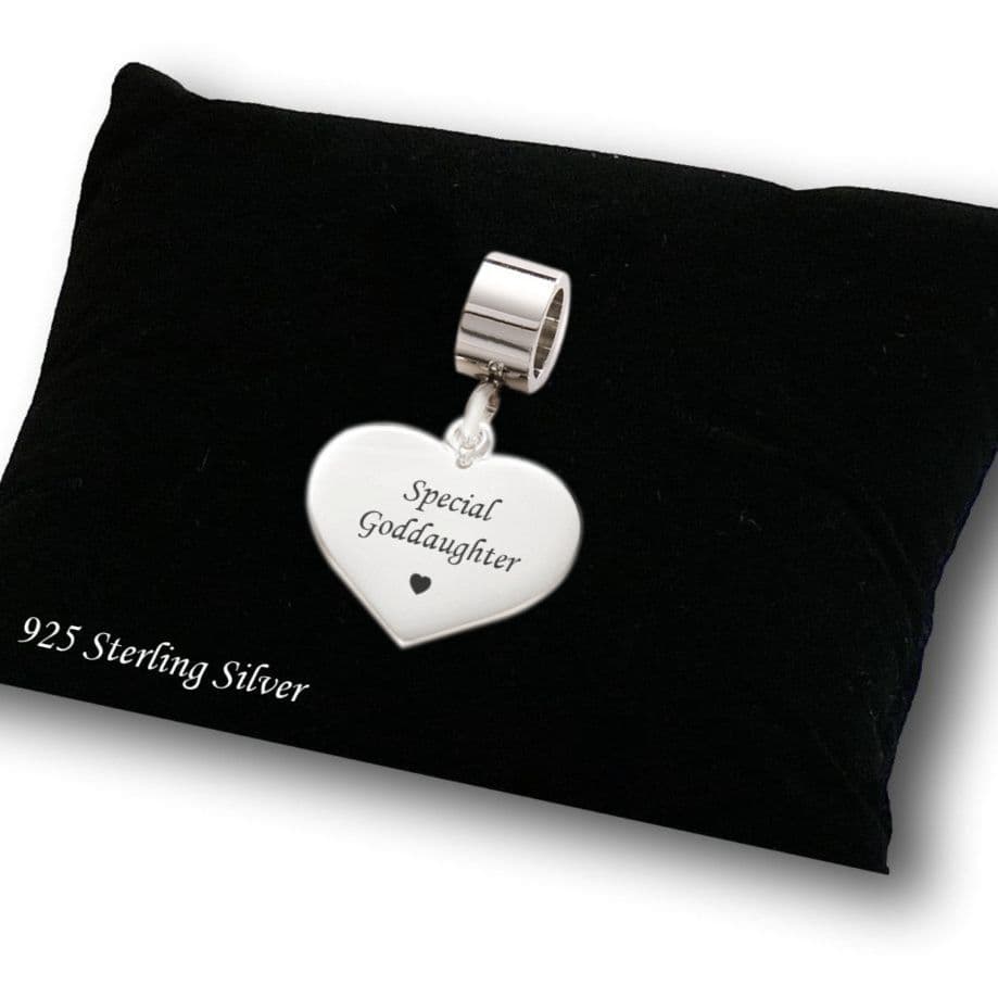 Special Goddaughter sterling silver heart charm fits Pandora | Charming ...