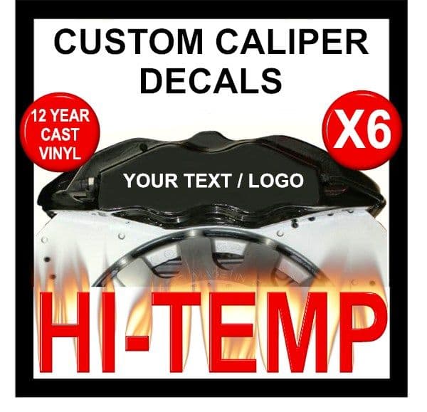 CUSTOM DESIGN HIGH TEMPERATURE BRAKE CALIPER DECAL SET