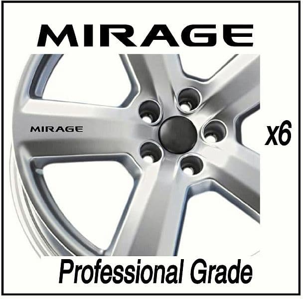 MITSUBISHI MIRAGE CAR WHEEL DECALS