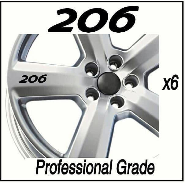 PEUGEOT 206 CAR WHEEL DECALS