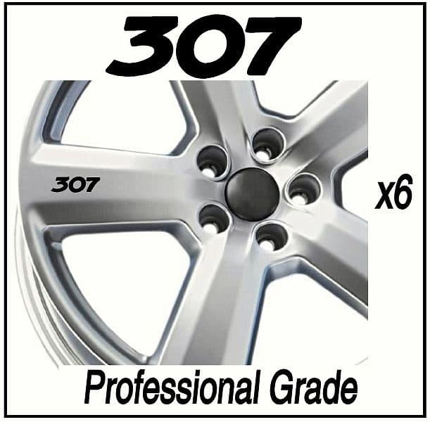 PEUGEOT 307 CAR WHEEL DECALS