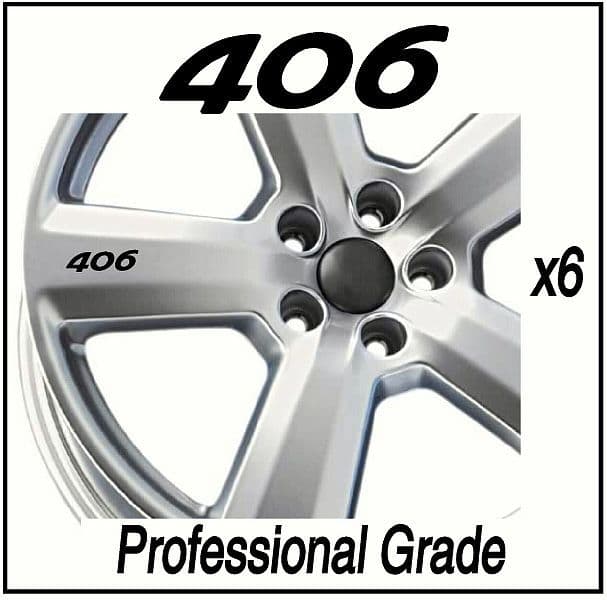 PEUGEOT 406 CAR WHEEL DECALS