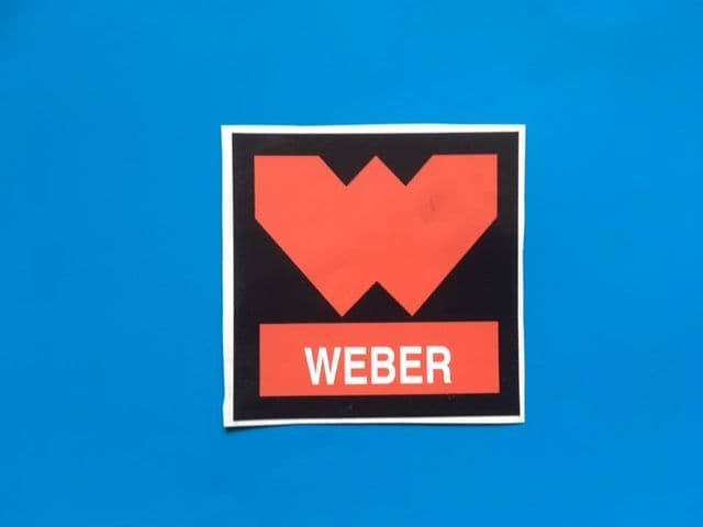 WEBER carburettor sticker/decal x2