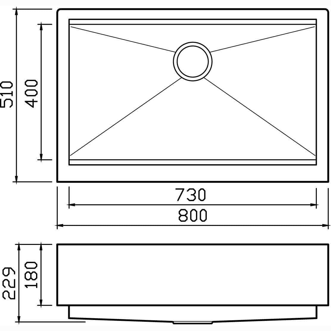 Clearwater Infinity Stainless Steel Smart Single Bowl Kitchen Sink INS002