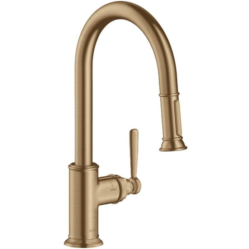 Hansgrohe Axor Montreux Single Lever Kitchen Mixer 180 with Pull-Out ...