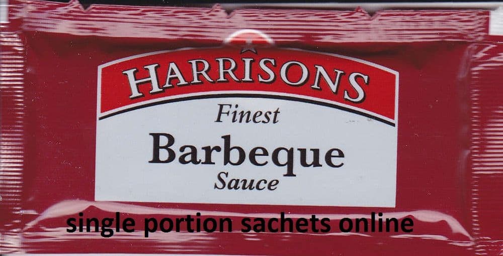 BBQ sauce single portion sachets