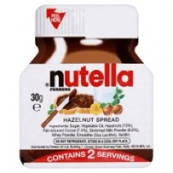 nutella Mini Glass Jars
