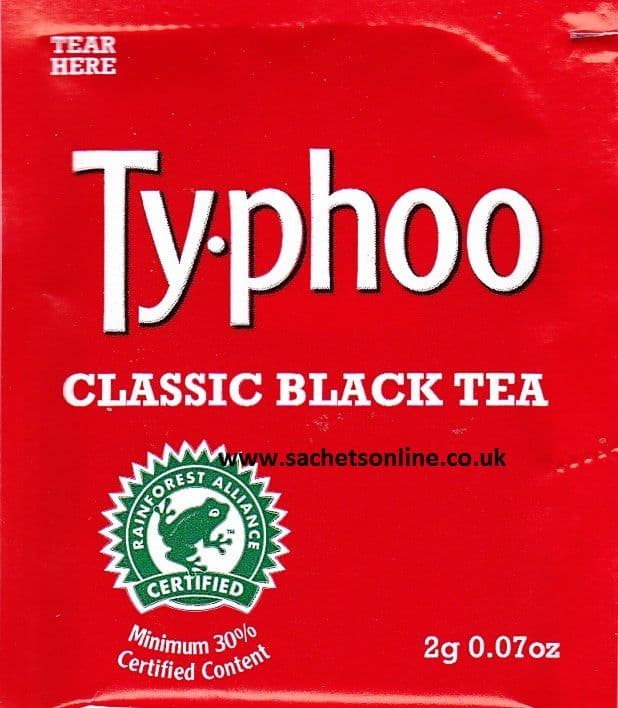 Ty-phoo Typhoo foil sealed tea bags - single portion sachets online