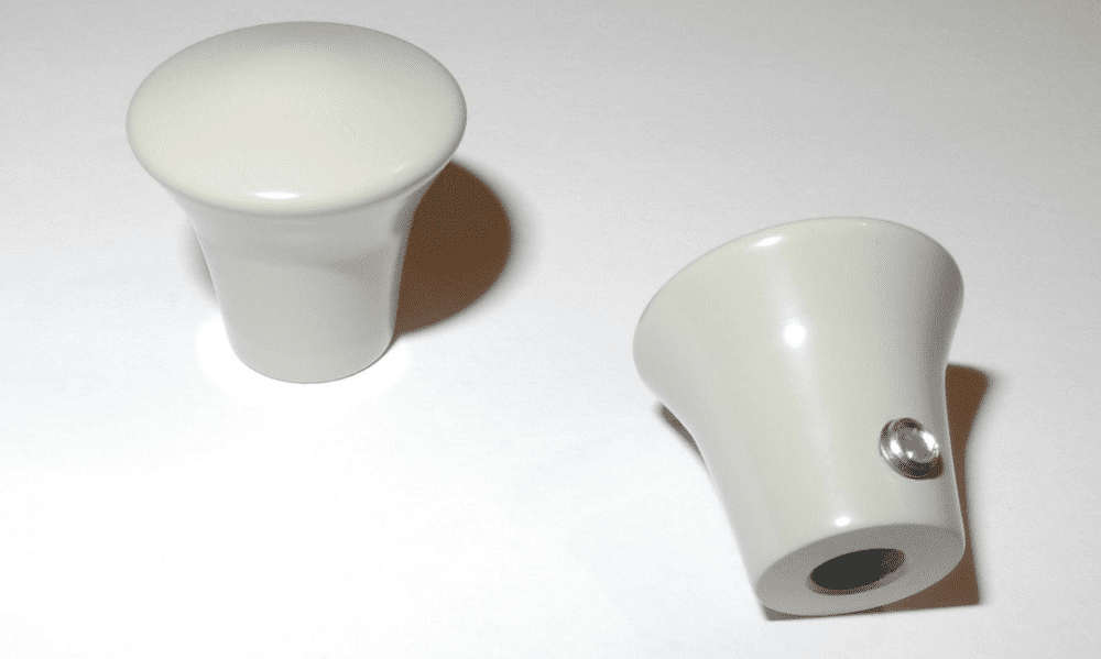 2x VW RADIO KNOBS GREY NEW PAIR - VOLKSWAGEN KARMANN GHIA and UNIVERSAL