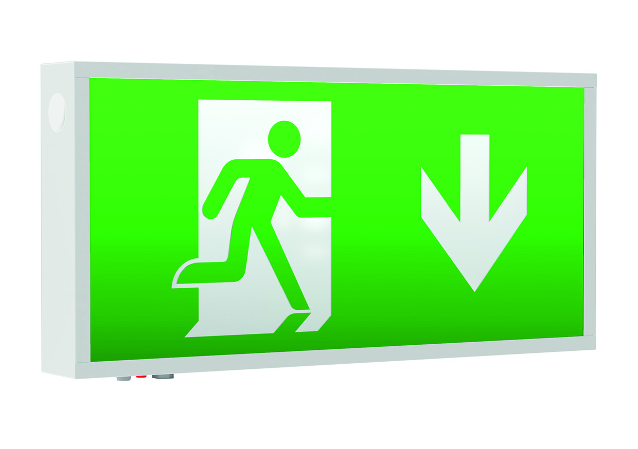 ALL LED AEMBOX/M/M BrightGuard MT 1W Steel Exit Sign