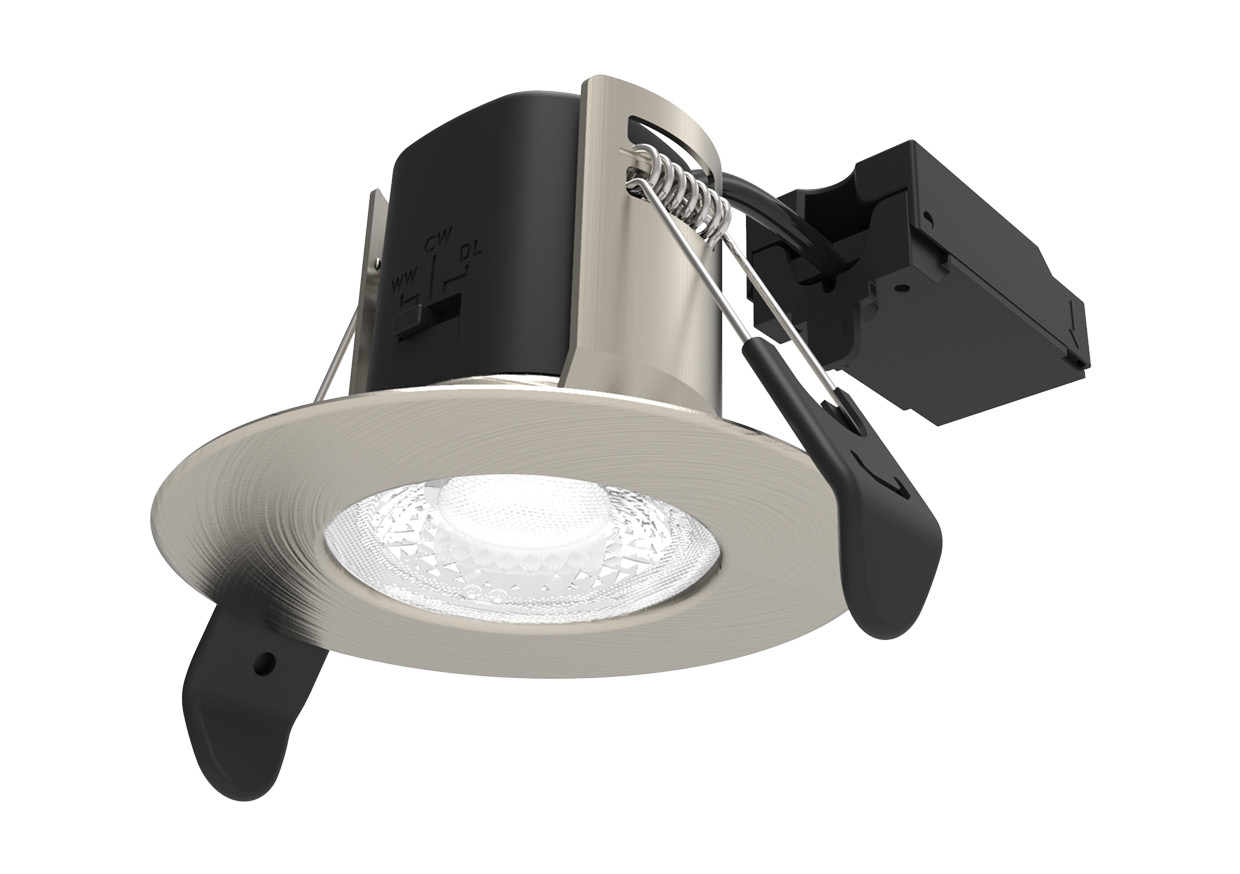 ALL LED AFD05/F/SN/CCT Atom Fixed 5W IP65 CCT Dimmable LED Fire Rated ...