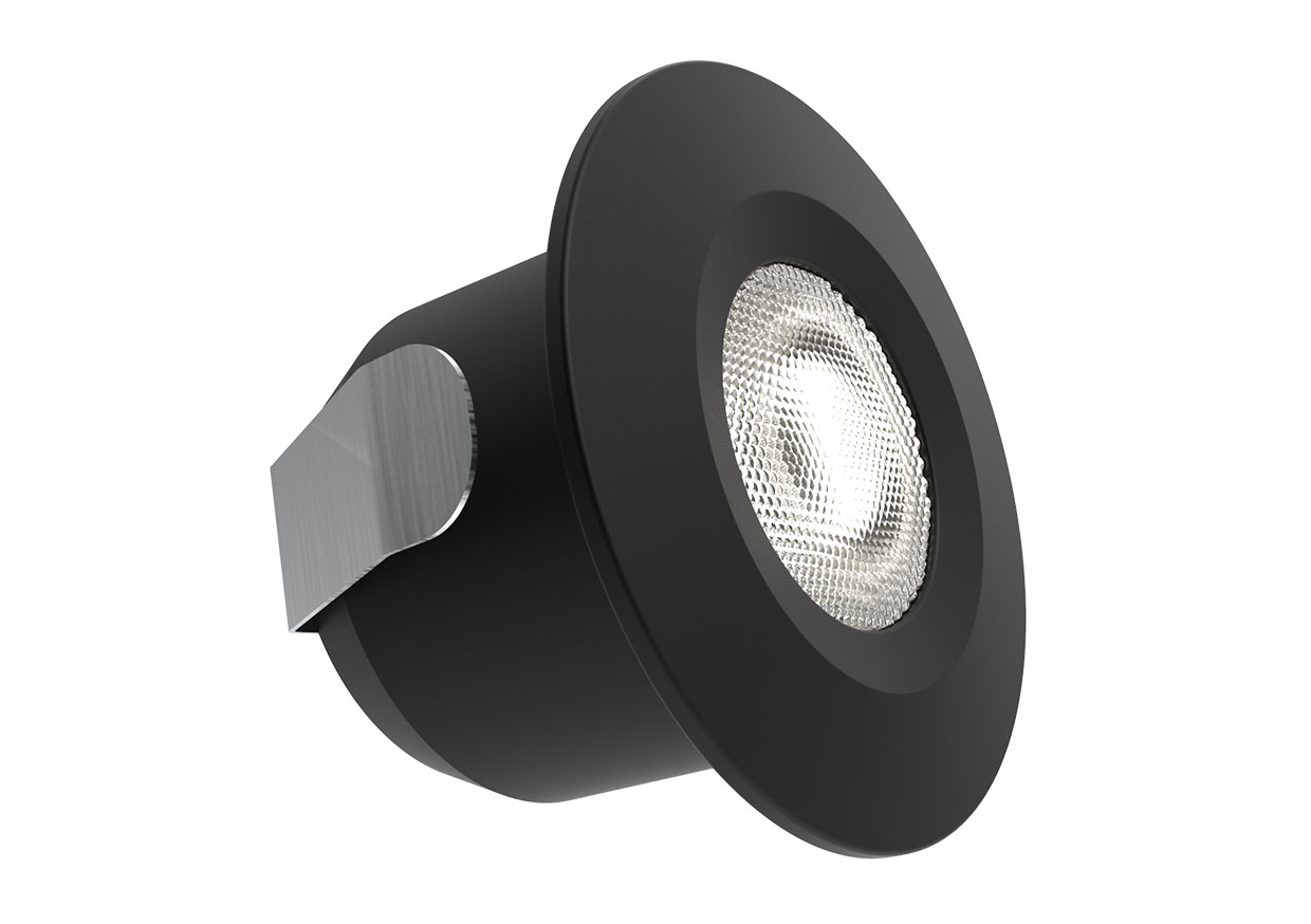 ALL LED AML12V/BLK/40 Beam 1W 12V Marker Light Carbon Black Finish 4000K