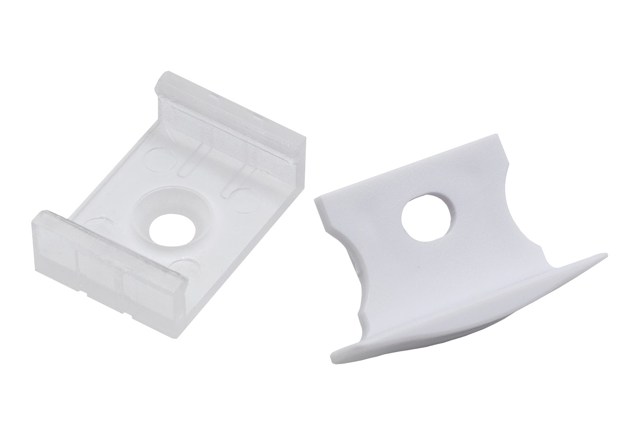 ALL LED APA007/WH/ACC Pack 4 Clear Brackets 4 End Caps for Profile7 ...