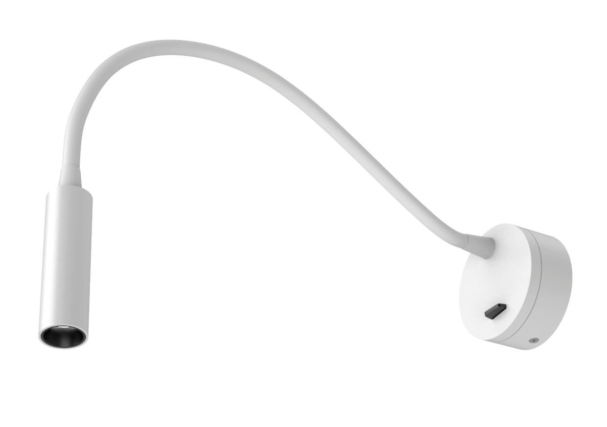 ALL LED AWLG030/WH/40 Cygnet 2W Wall Mounted Adjustable Neck LED ...
