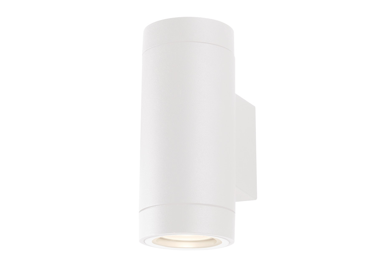 ALL LED AWLGU/WH/02 Tubular GU10 Polar White Powder Coated IP65 Bi ...