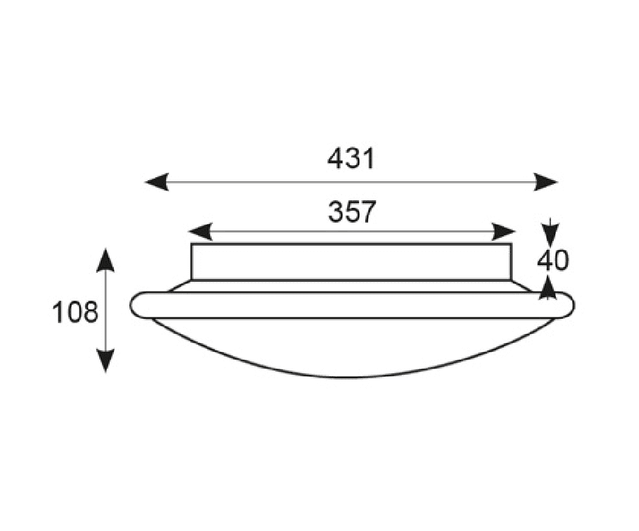 Ansell AECLED/CH/CCT Eclipse 11/14/25W MultiLED CCT Chrome