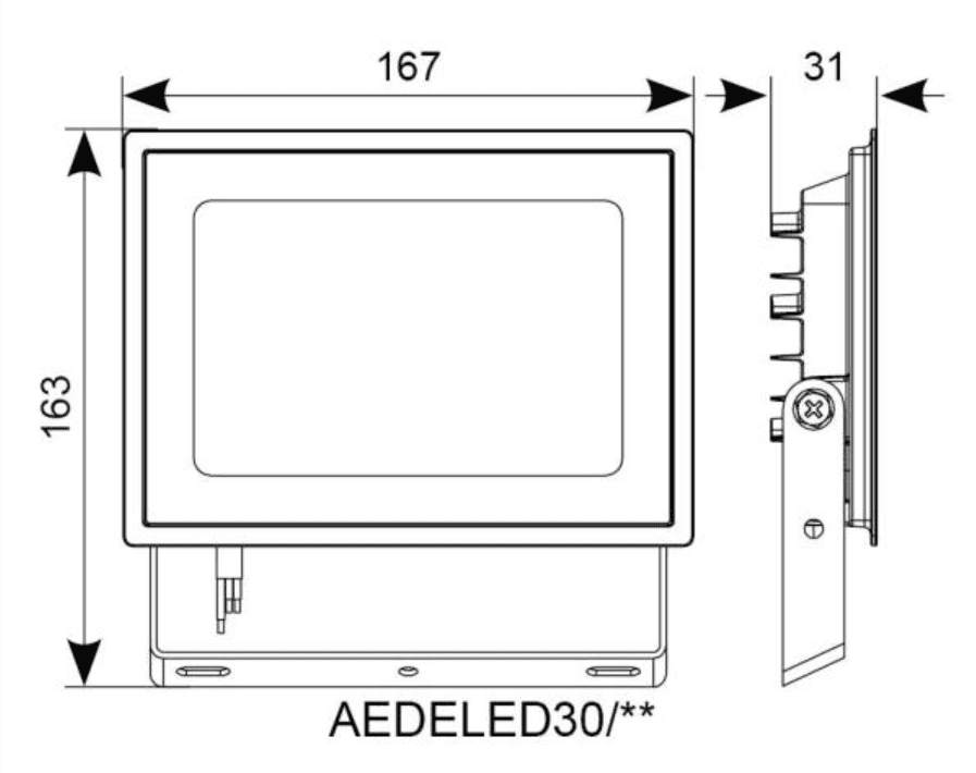 Ansell AEDELED30/CW Eden LED Floodlight 30W 4000K