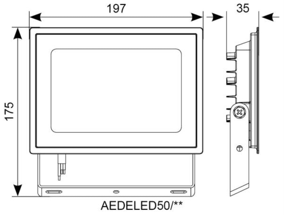 Ansell AEDELED50/WW Eden LED Floodlight 50W 3000K