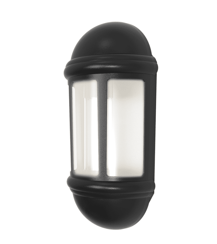 Ansell ALHLLED/BL Latina 8W LED Half Lantern Black