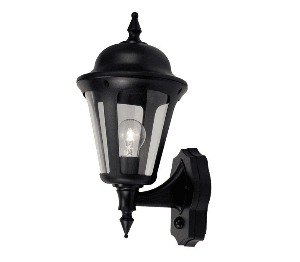 Ansell ALWL/PIR/BL Latina E27 PIR Wall Light Black