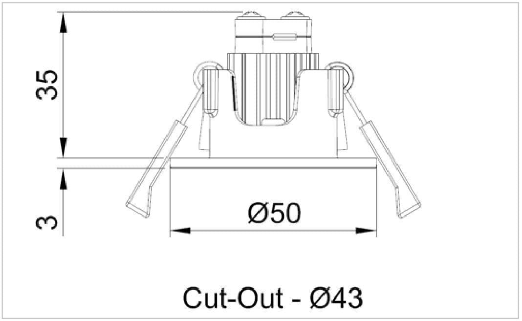 Ansell ASLED/3NM Signal 6500K LED 3NM Emergency Downlight White