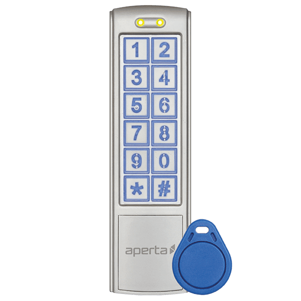 Aperta EZTAG3 Silver Proximity/Code Entry Keypad C/W 10 Tags