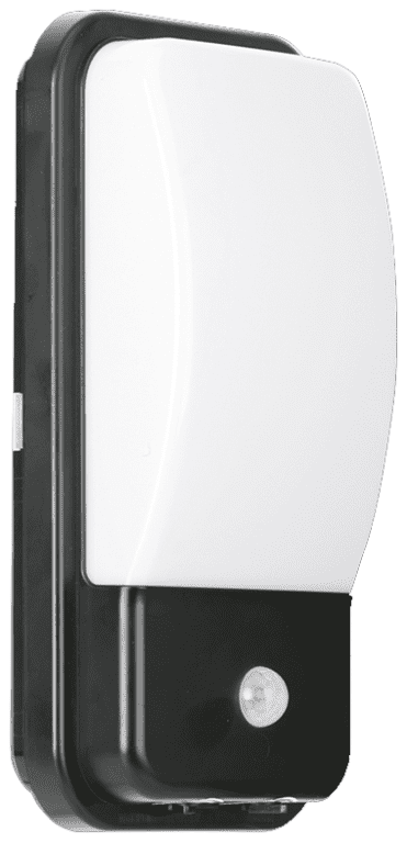 Aurora AU-BH10PIRCSBLK 10W LED IP65 PIR Rectangular Bulkhead Black CCT