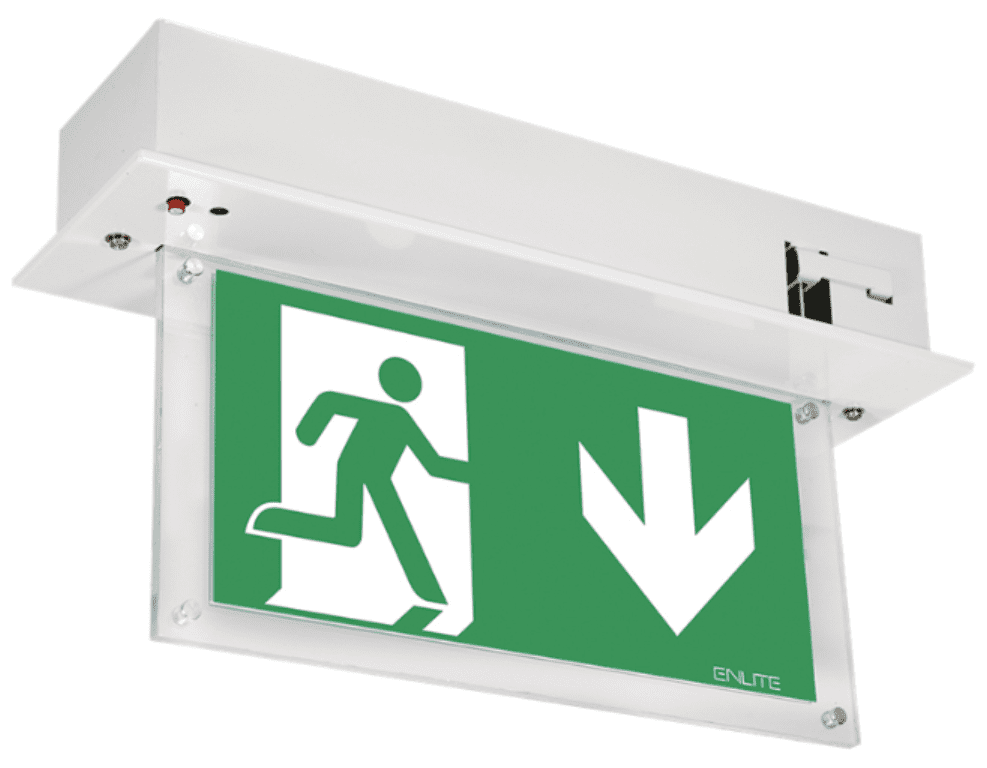 Aurora EN-EMLED24ST 240V 3 3W LED 1/2/3/8h Recessed Emergency Exit Sign ...
